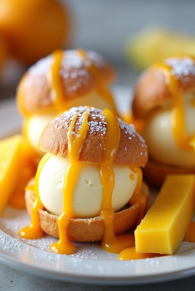 Mango Ice Cream Profiteroles: A Tropical Pastry Treat – Baked Twist