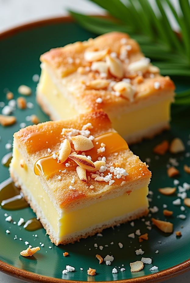Coconut Rum Custard Squares: A Tropical Treat – Baked Twist
